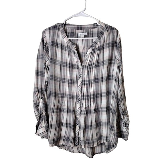 croft & barrow | Tops | Croft Barrow Top Womens Large Pleated Long ...